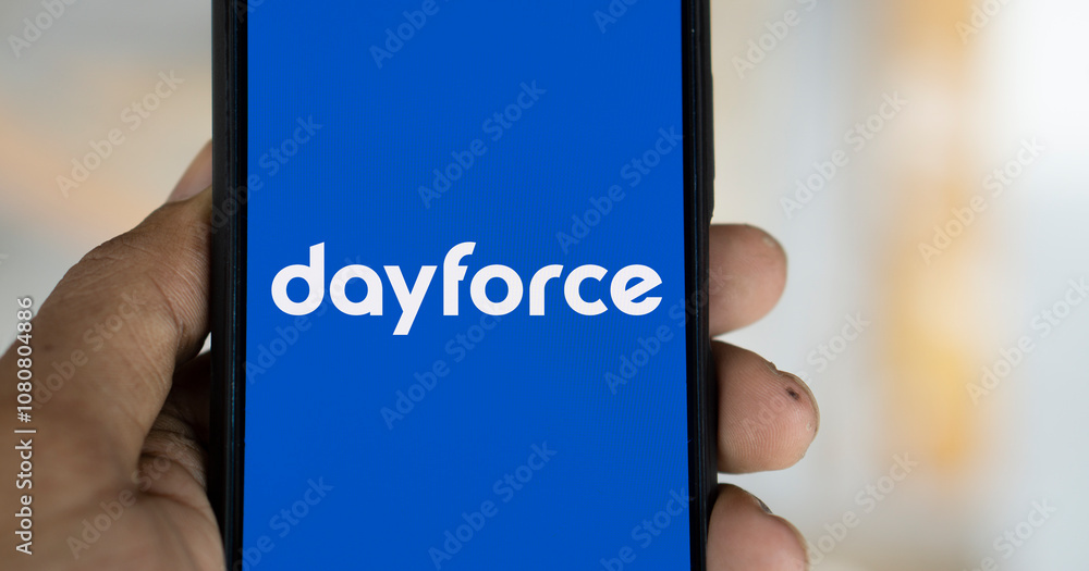 Dhaka, Bangladesh- 09 Nov 2024: Dayforce logo is displayed on ...