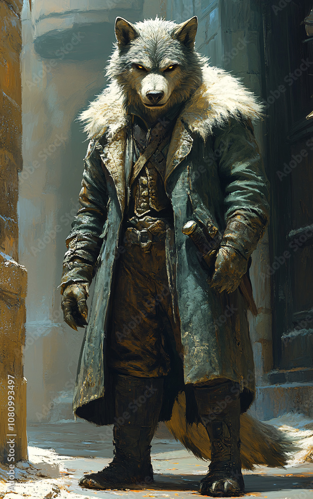 Adolescent Werewolf with Gaunt and Lanky Build in a Dark Fantasy ...