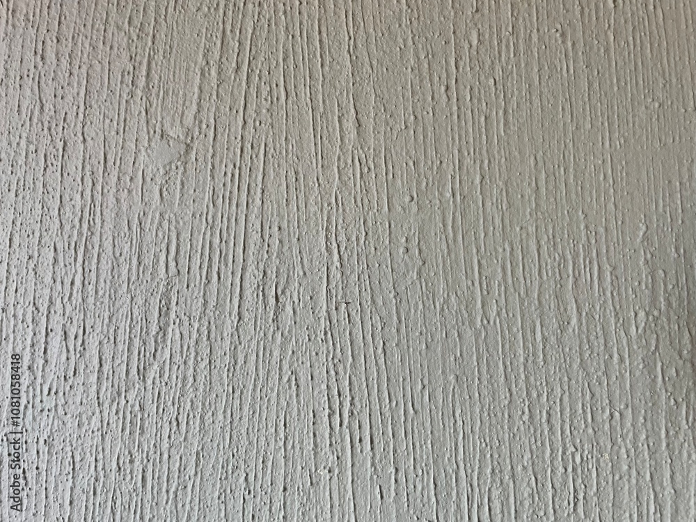 Surface of old cement plaster painted white. Closeup of grunge rough ...