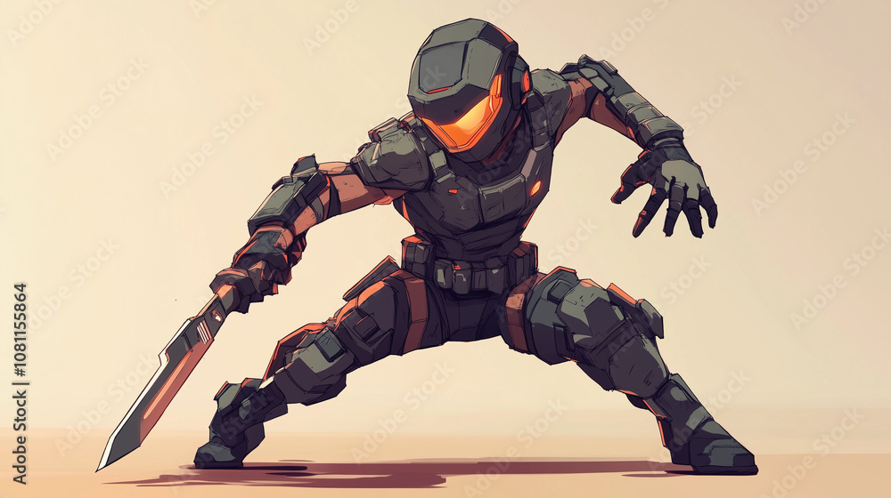 A fighter in tactical armor with precision strikes, grenades, and a ...