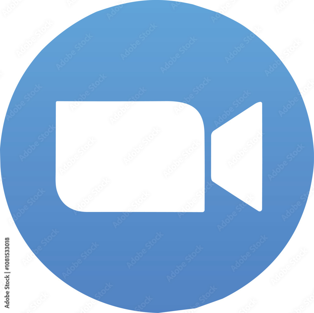 Zoom app logo. Application for video communications with cloud platform ...