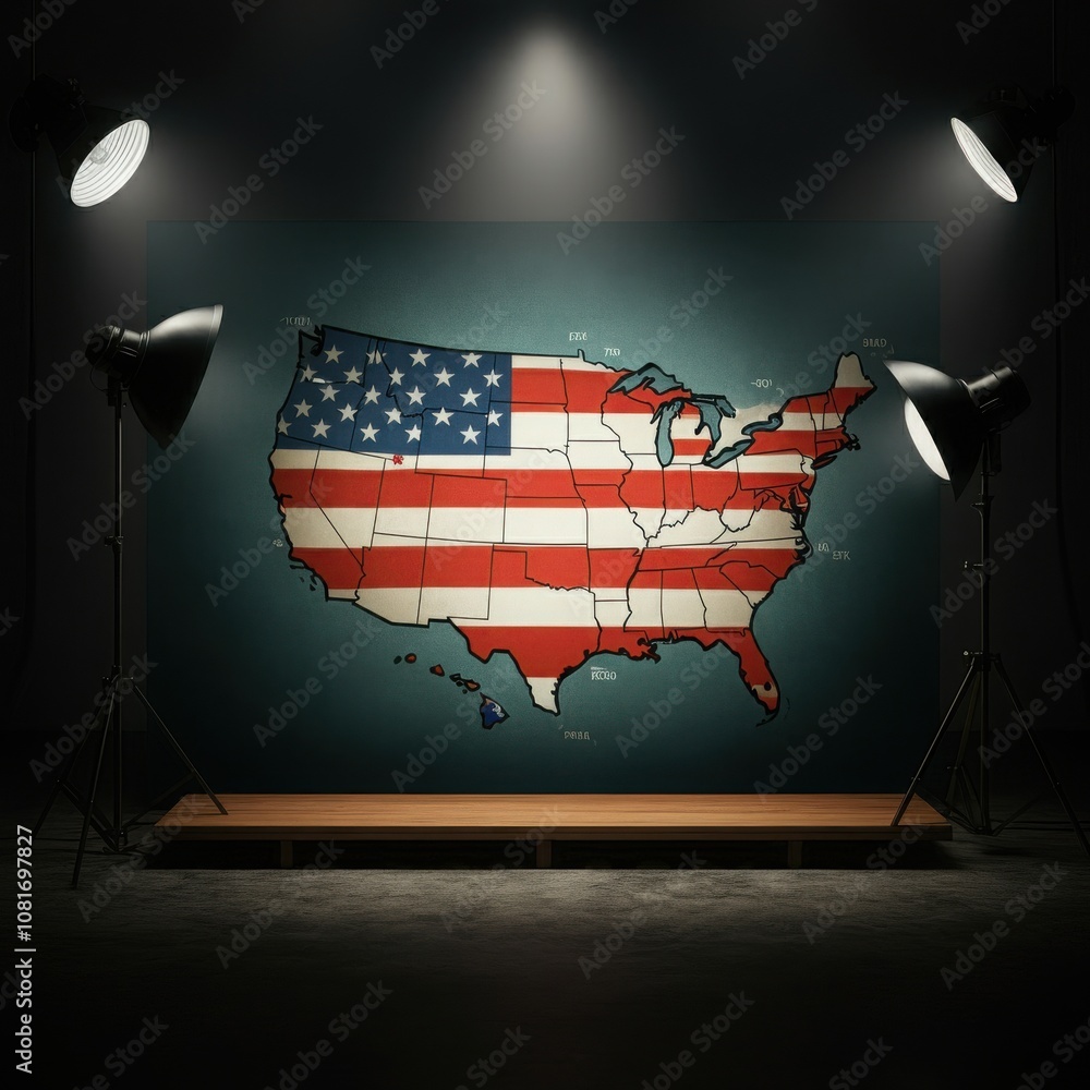 usa map of america, united States globe Showing State Borders and ...