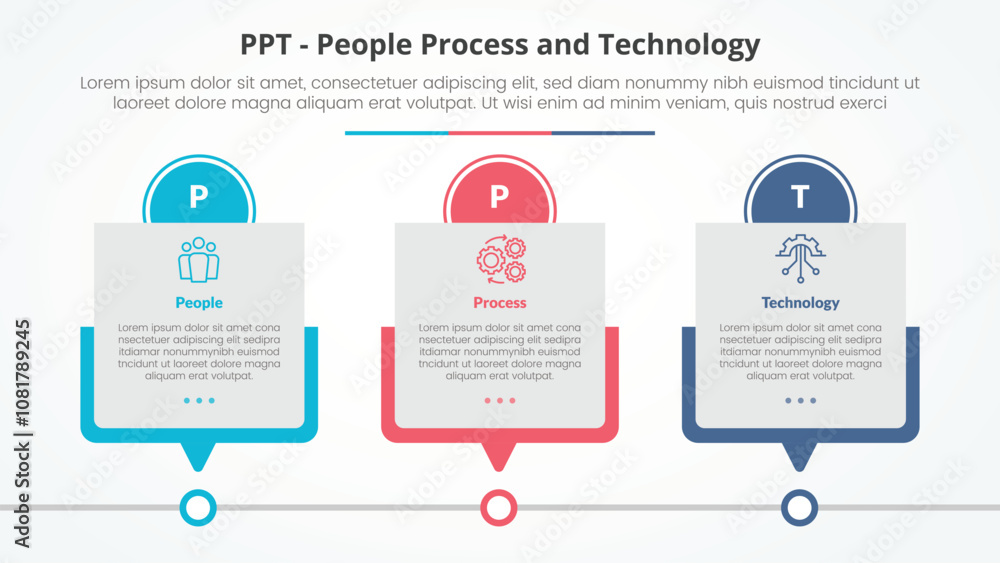 PPT framework infographic concept for slide presentation with box ...