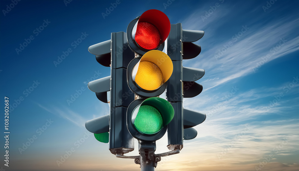 Traffic signal management urban intersection traffic control daytime ...