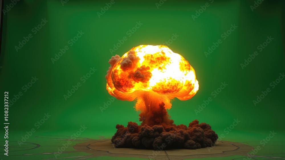 Fire in the fireplace, explosion wallpaper, nuclear bomb, atom bomb ...