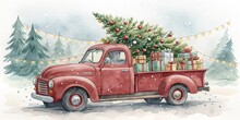 Pick-up Truck Christmas Card Free Stock Photo - Public Domain Pictures