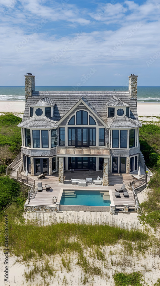 Hamptons beach house with private dune access and pristine Atlantic ...