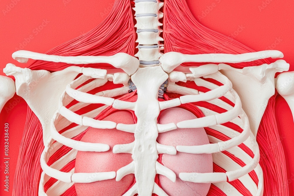 Ilustración de Stock anatomy skeletal concept, A detailed anatomical ...