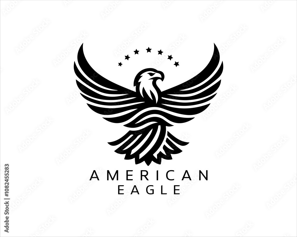 American Eagle logo design icon symbol vector illustration. Stock Vector | Adobe Stock