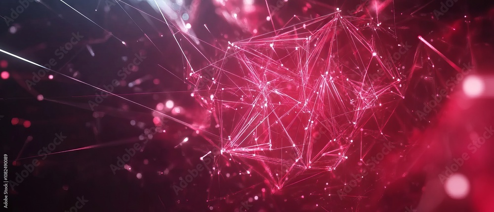 4k abstract digital data plexus technology background featuring low ...