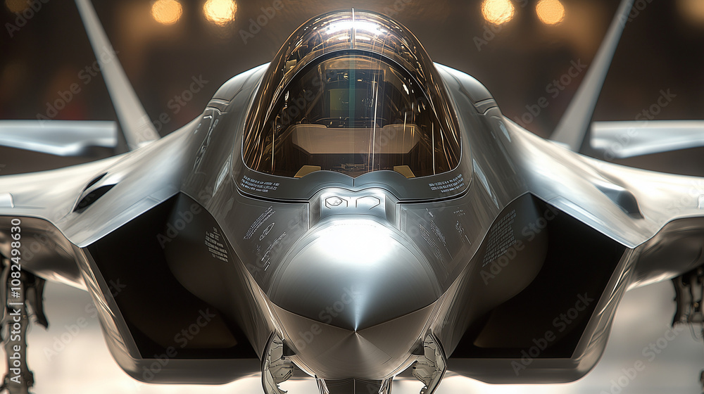 F-35 Lightning II Stealth Fighter Jet Cockpit Closeup Stock Photo ...