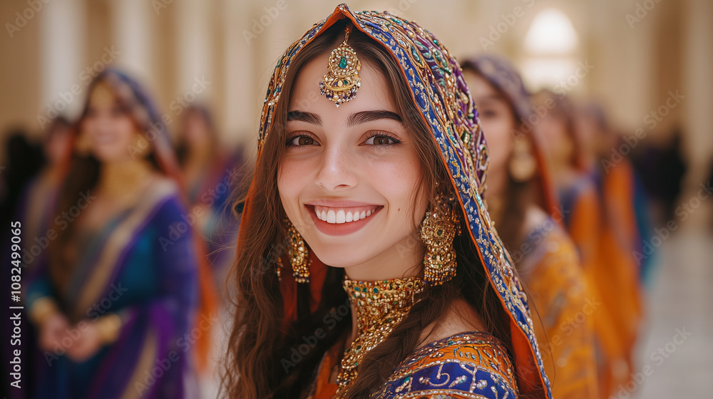 Radiant Pakistani Bride: A stunning portrait of a young woman in ...