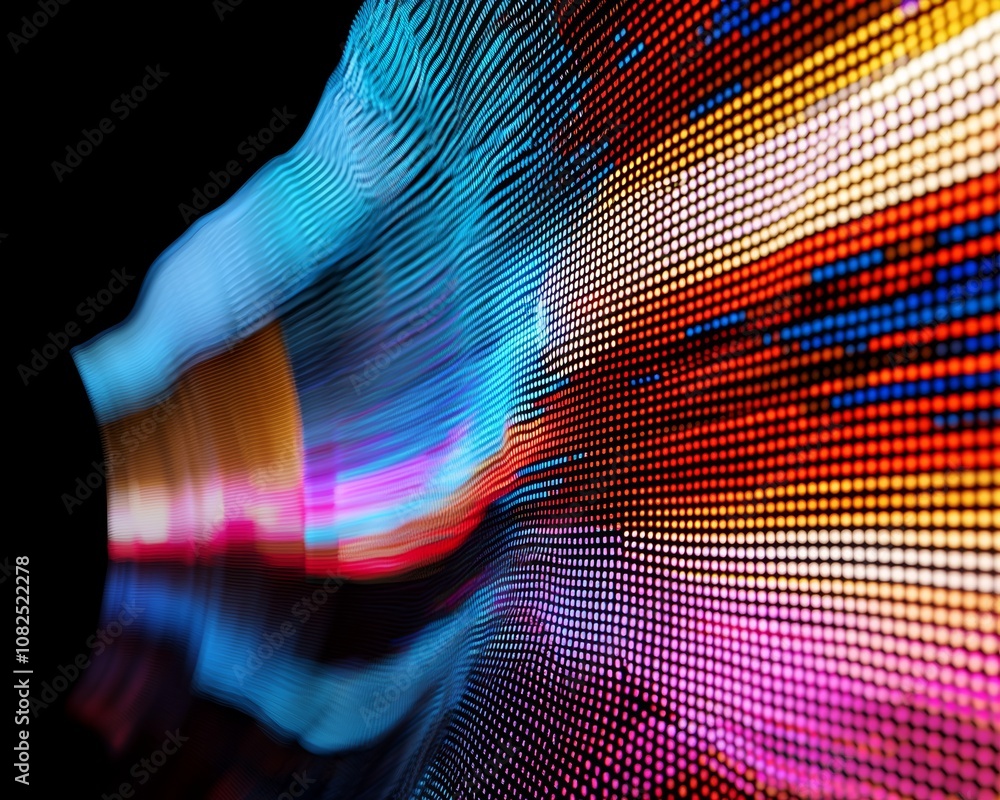 Algorithmic Trading Flow, Digital patterns of glowing charts with ...