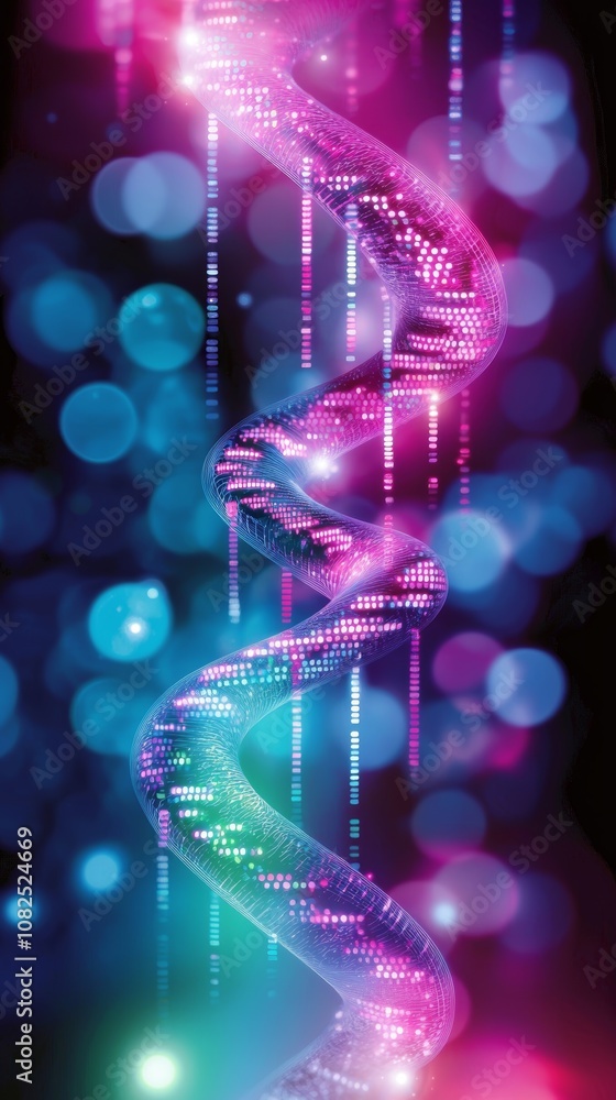 Innovative Flow, Binary code flows from the left brain, transforming ... Innovative Flow, Binary code flows from the left brain, transforming ...