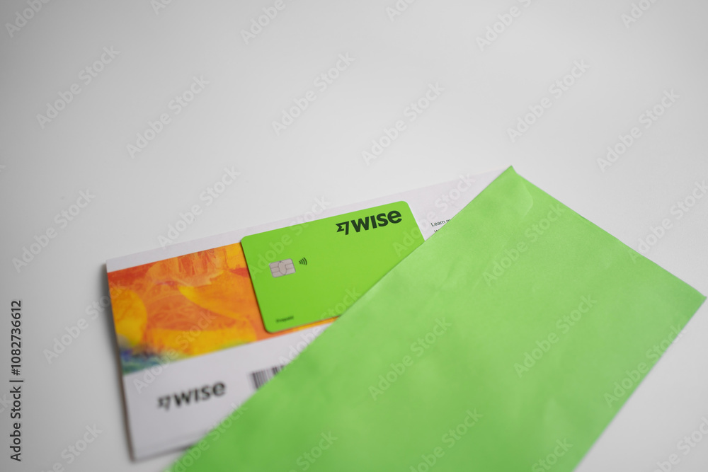 PENANG, MALAYSIA - OCT 17, 2024: Wise Bank prepaid card attached to a ...