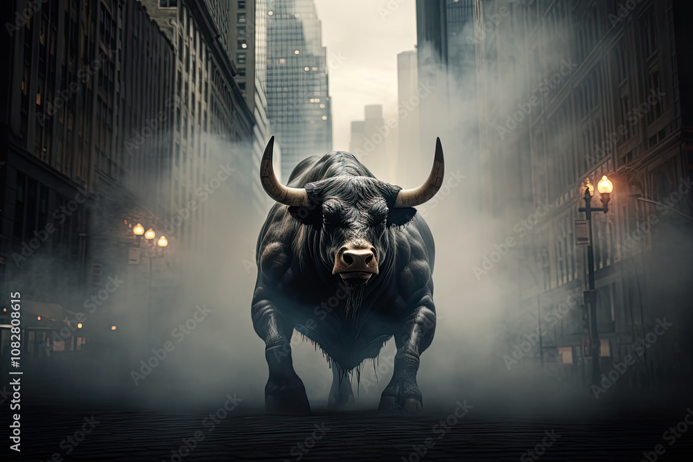 An imposing and intimidating bull Stock Illustration | Adobe Stock