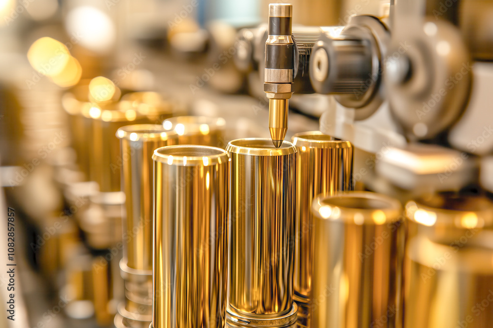 Primer insertion process, showing machines placing primers into the ...