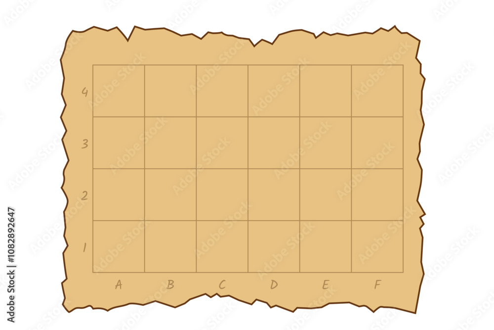 Blank pirate treasure map template. Clipart image Stock Vector | Adobe ...