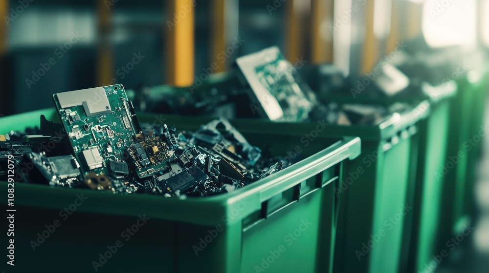 Containers for recycling electronic waste in industrial conditions ...