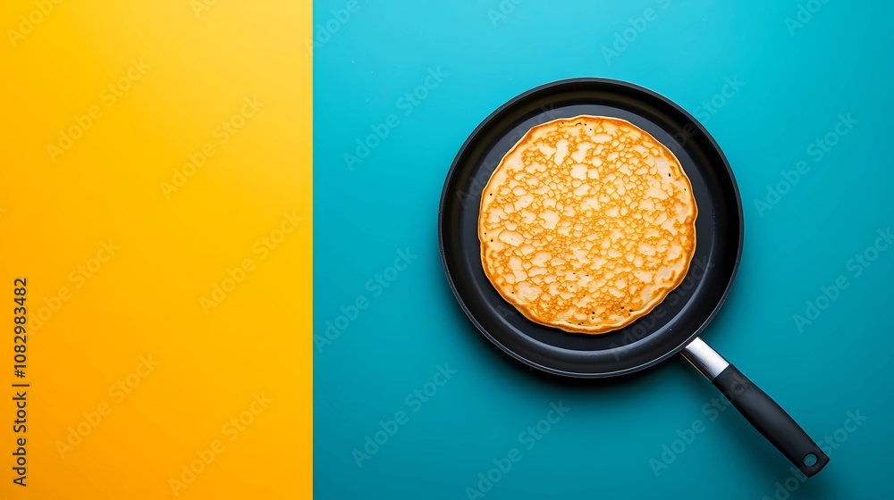 Golden pancake background with visible syrup spots for added warmth and ...