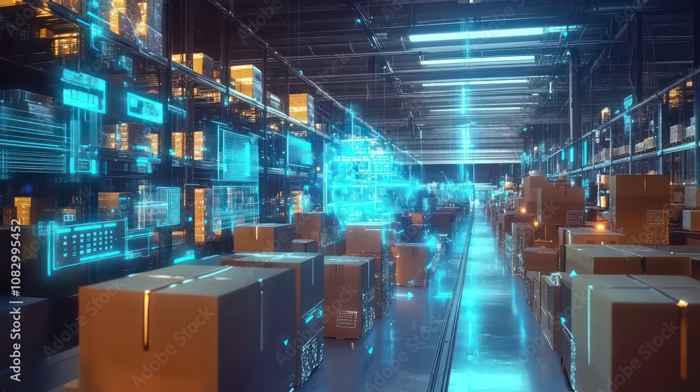 Smart warehouse management system using augmented reality technology to identify package picking ...