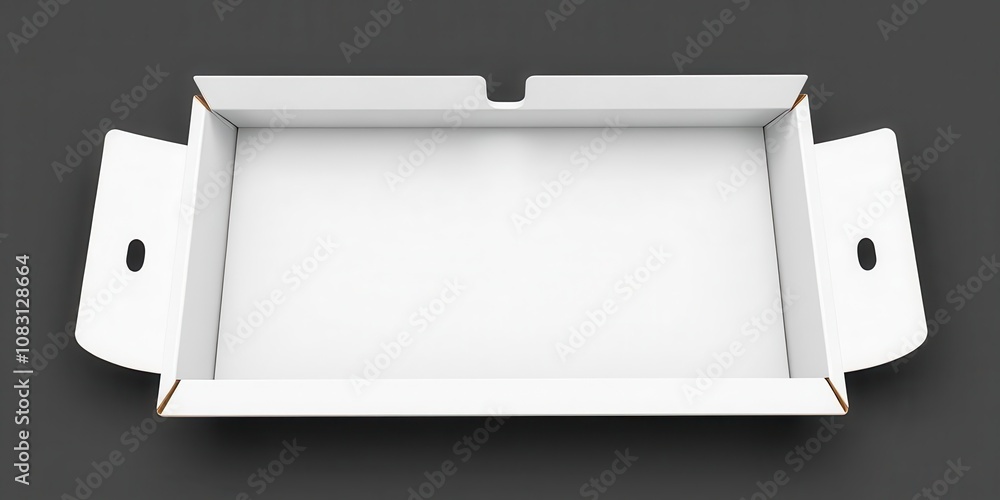 Vector illustration of a slide box die cut mock up template for ...