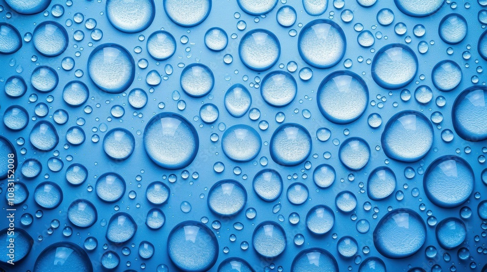 Refresh your senses with this vivid blue water drop texture, evoking ...