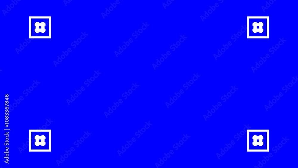 Blue screen background, VFX motion tracking markers. Art design blue ...