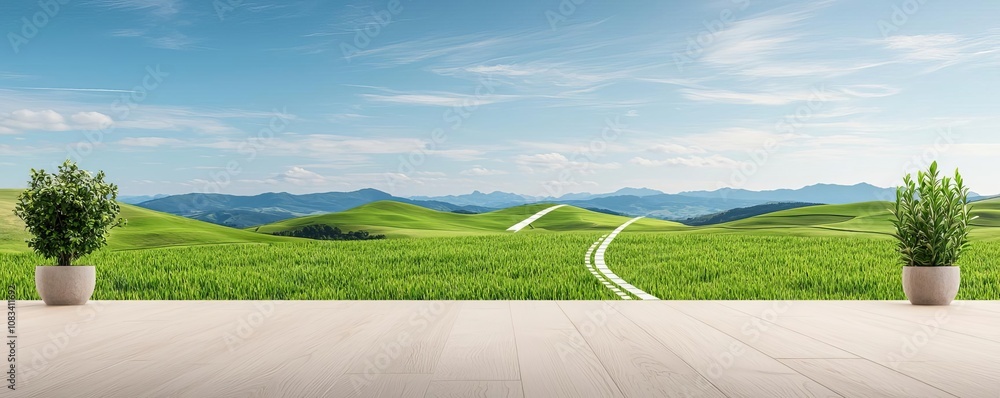 Capital investment planning visualized as a strategic roadmap on a ...