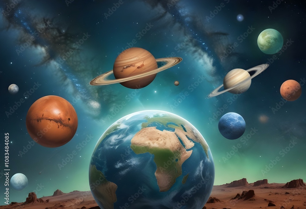 Astrology astronomy earth outer space solar system mars planet milky ...