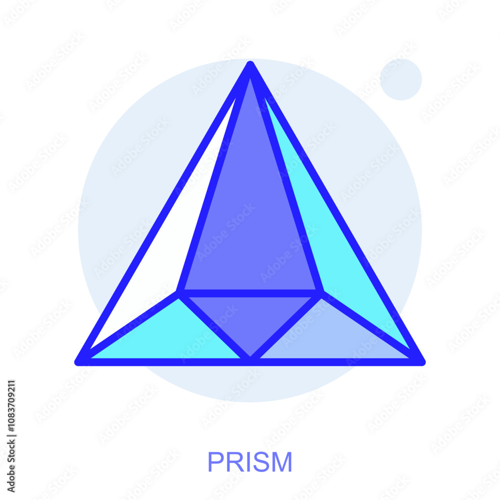 Science icon. Symbol of a Prism. Isolated vector illustration. Simple ...