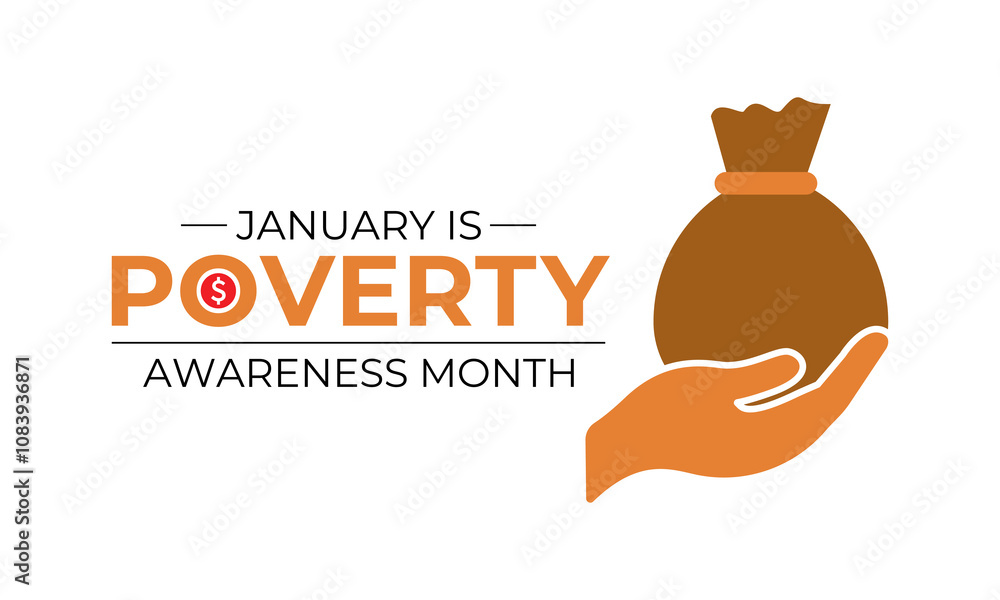 Vector graphic of Poverty Awareness Month observed on every January ...
