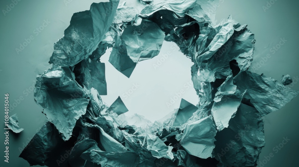 Symbolic illustration of a corporate breakup. Featuring a defunct ...