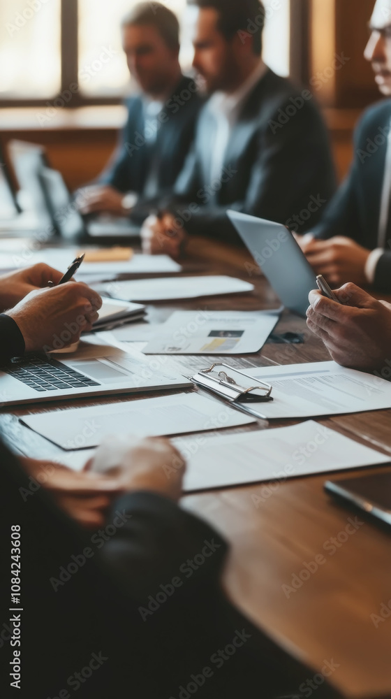 Professional legal team collaboration meeting for corporate strategy ...