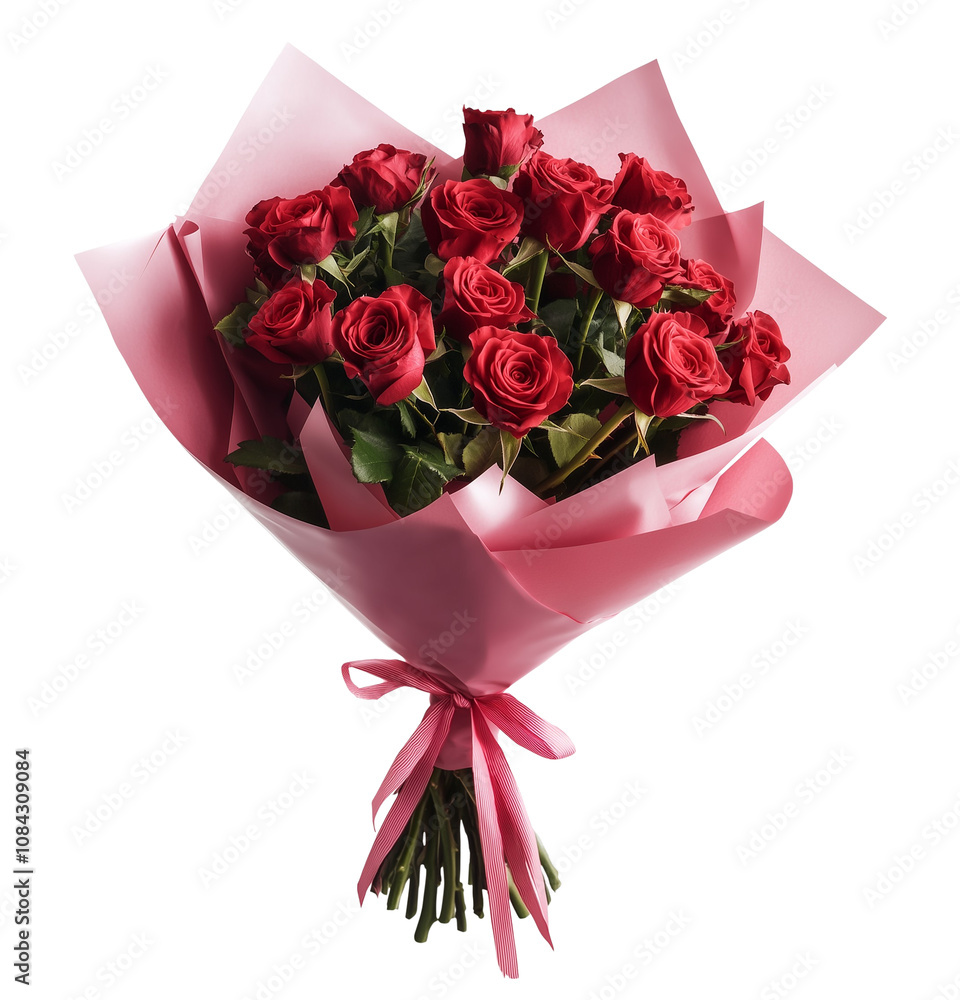 Rose Bouquet isolated on transparent background Stock Photo | Adobe Stock