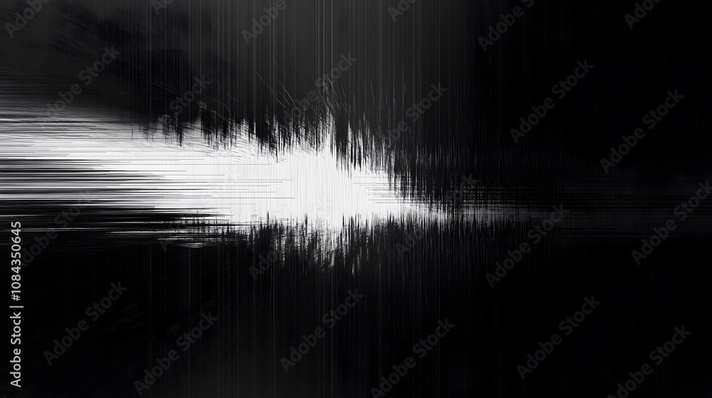 Digital noise texture with monochrome glitch effect, black and white ...