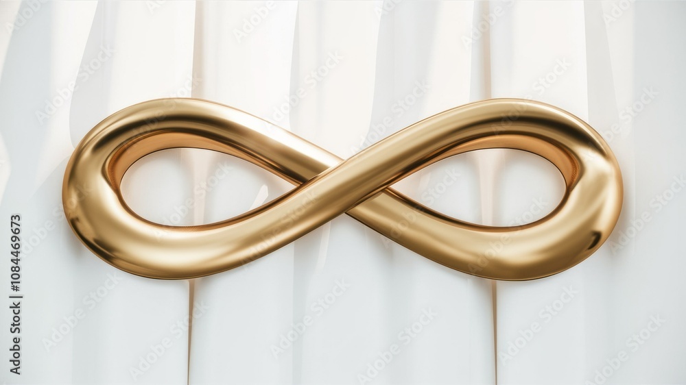 Golden Infinity Symbol: Elegant, timeless design of an infinity symbol ...