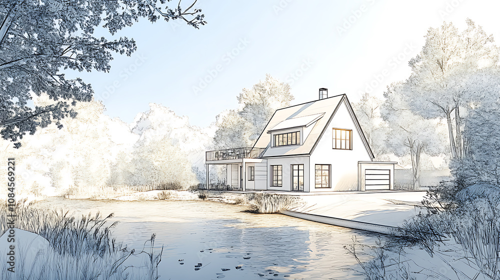 Modern, cosy house by the river with a garage, for sale or rent ...