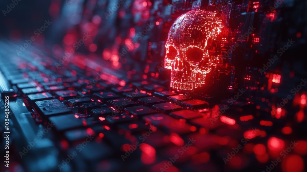 cybersecurity internet cyber crime system alert warning malicious ...