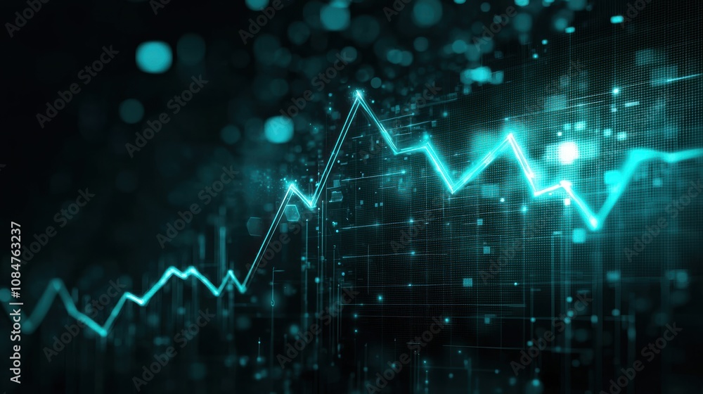 Dynamic trading chart analysis financial market infographic ...
