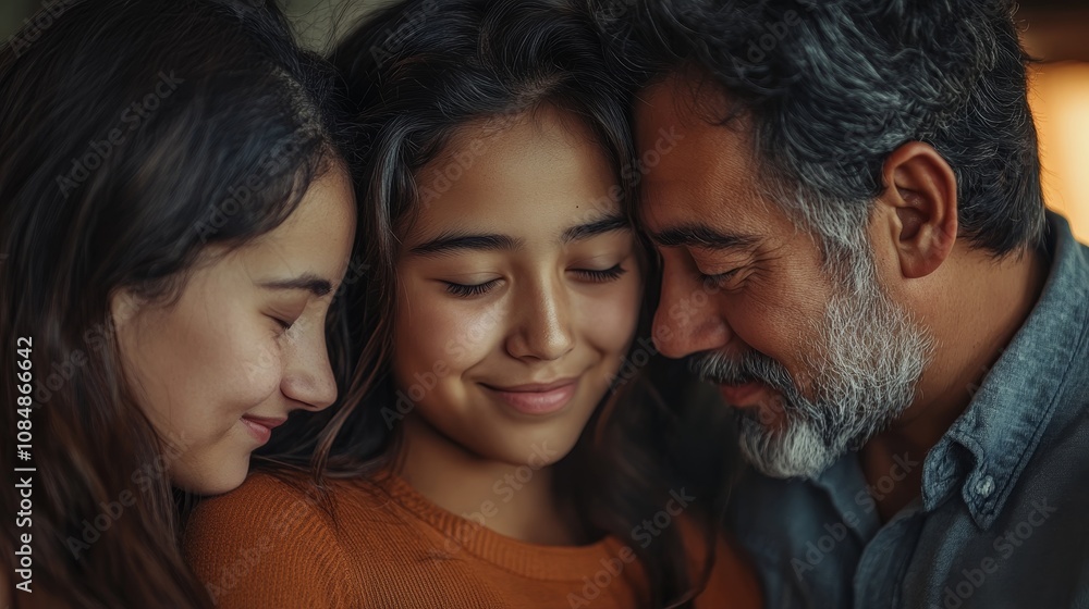 Uniting Cultures: Loving Parents Embracing Joyful Teen with Rich ...