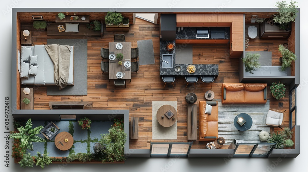 Floor plan top view. Apartment interior isolated on white background ...