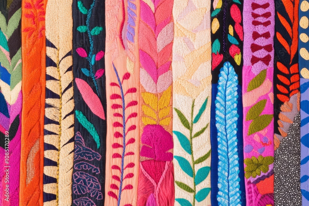 Celebrating global textile artistry through vibrant abstract patterns ...