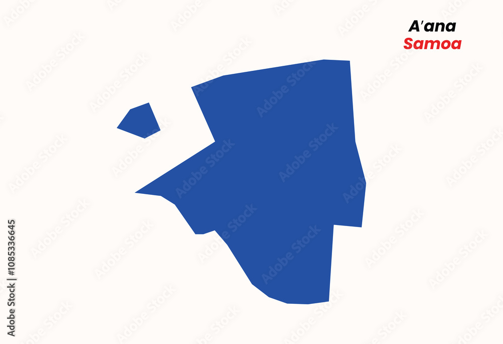 Map of A’ana , Map of A’ana , with fill colour and outline, Map of ...