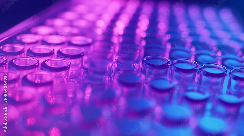96-well plate designed for PCR (polymerase chain reaction) procedures ...