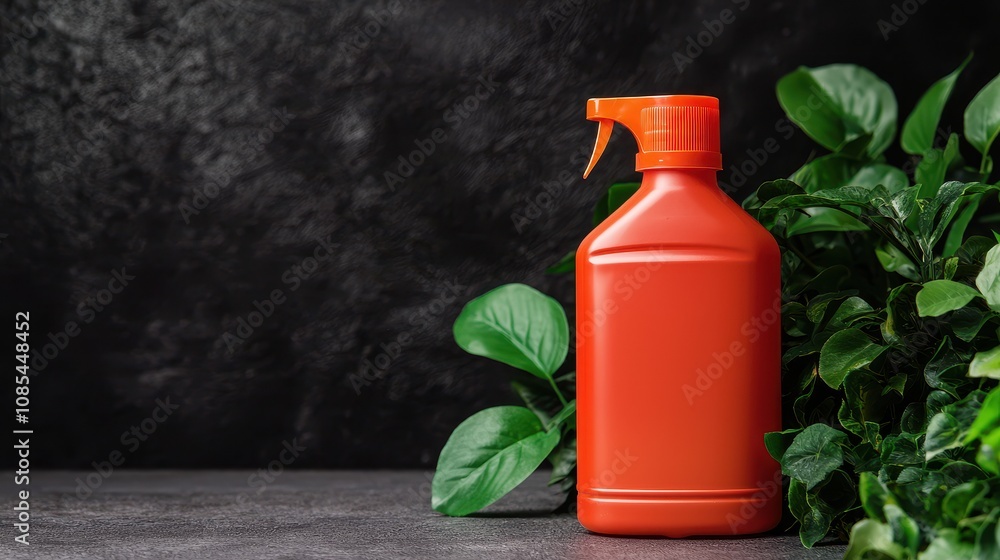weed control organic herb spray Concept Bright Orange Spray Bottle for ...
