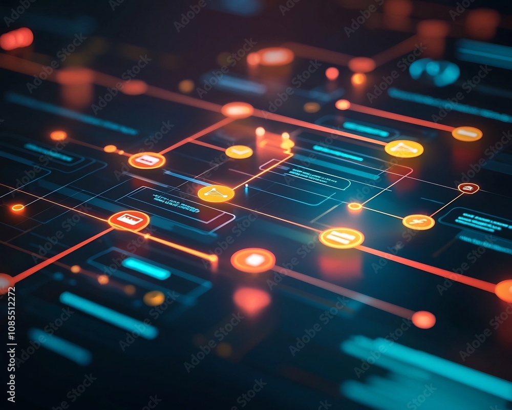 Visualizing Customer Sentiment Analysis through Glowing Flowchart ...