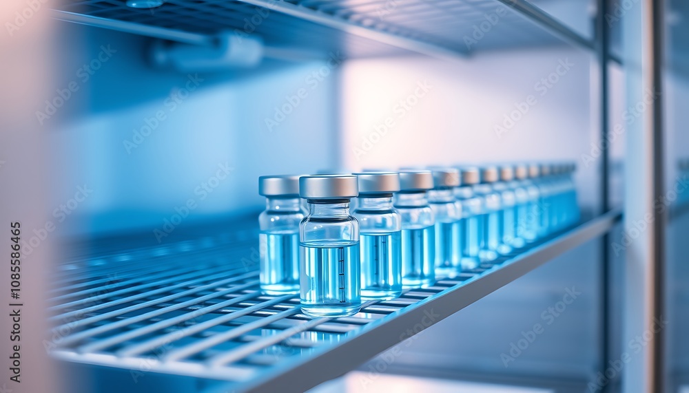 Foto de Stock Vials Stored in Temperature Controlled Environment ...