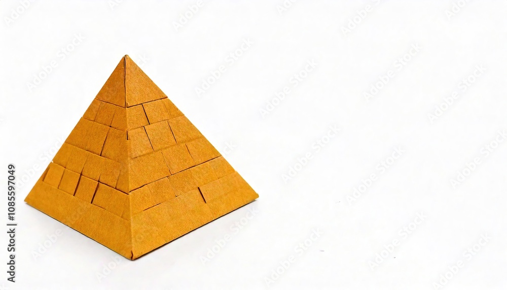Paper origami of Great Pyramid of Giza, Egypt was the tomb of pharaoh ...