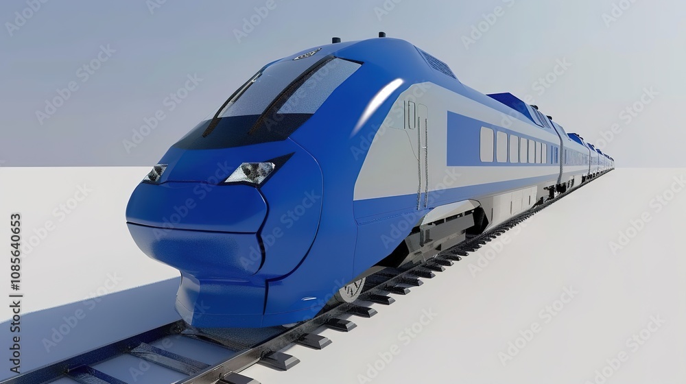 High Speed Railway Locomotive - a sleek and efficient visual. The image ...